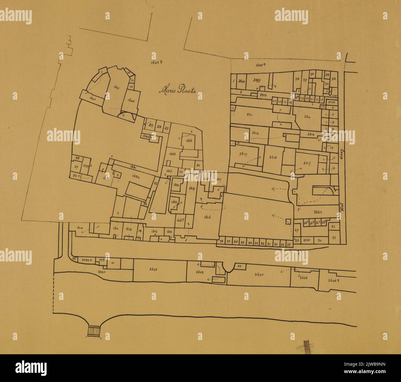 Cadastral extract from the municipality of Utrecht, Section C, the site ...