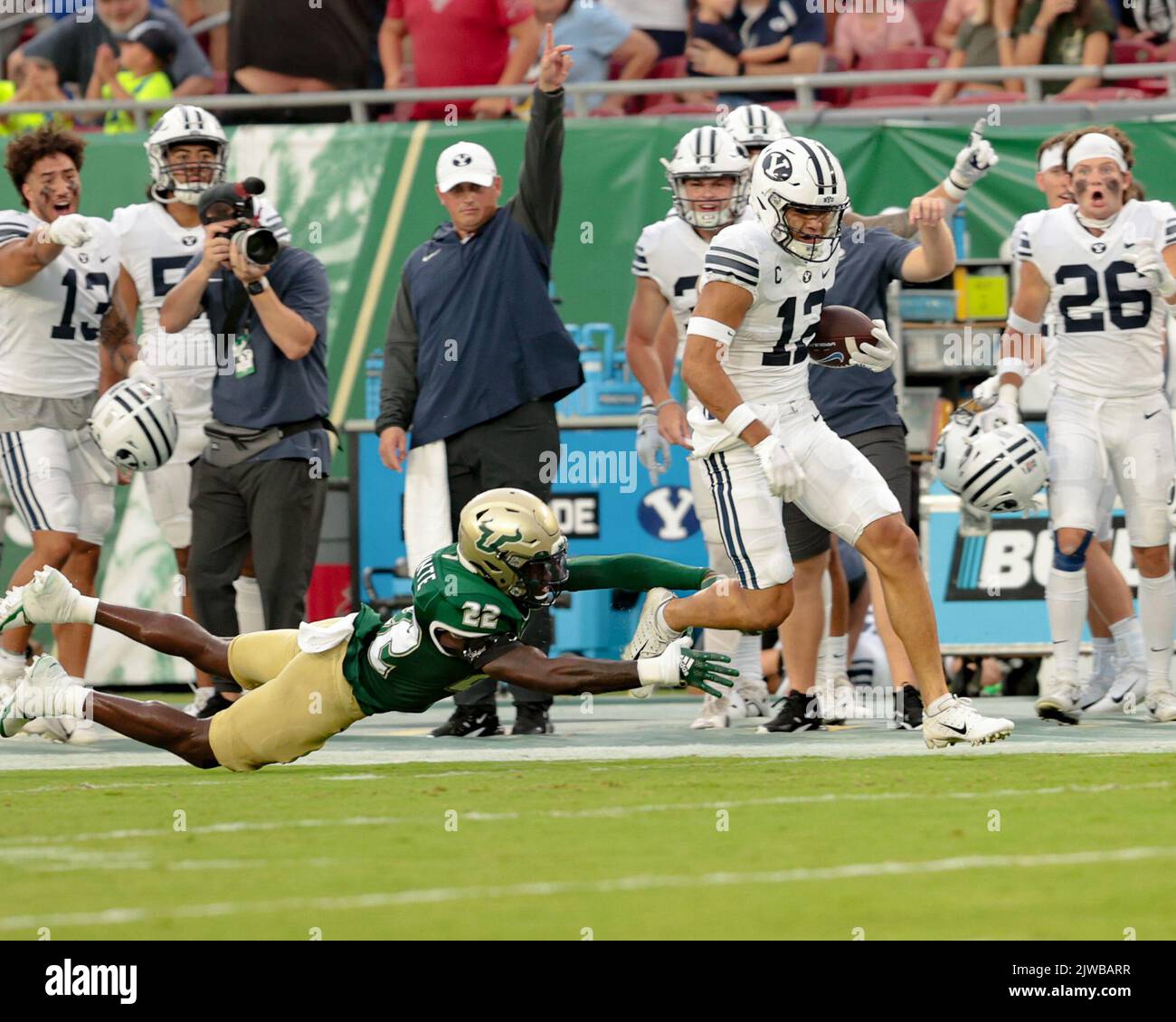 Tampa, United States. 03rd Sep, 2022. Tampa, FL. USA; Brigham Young ...