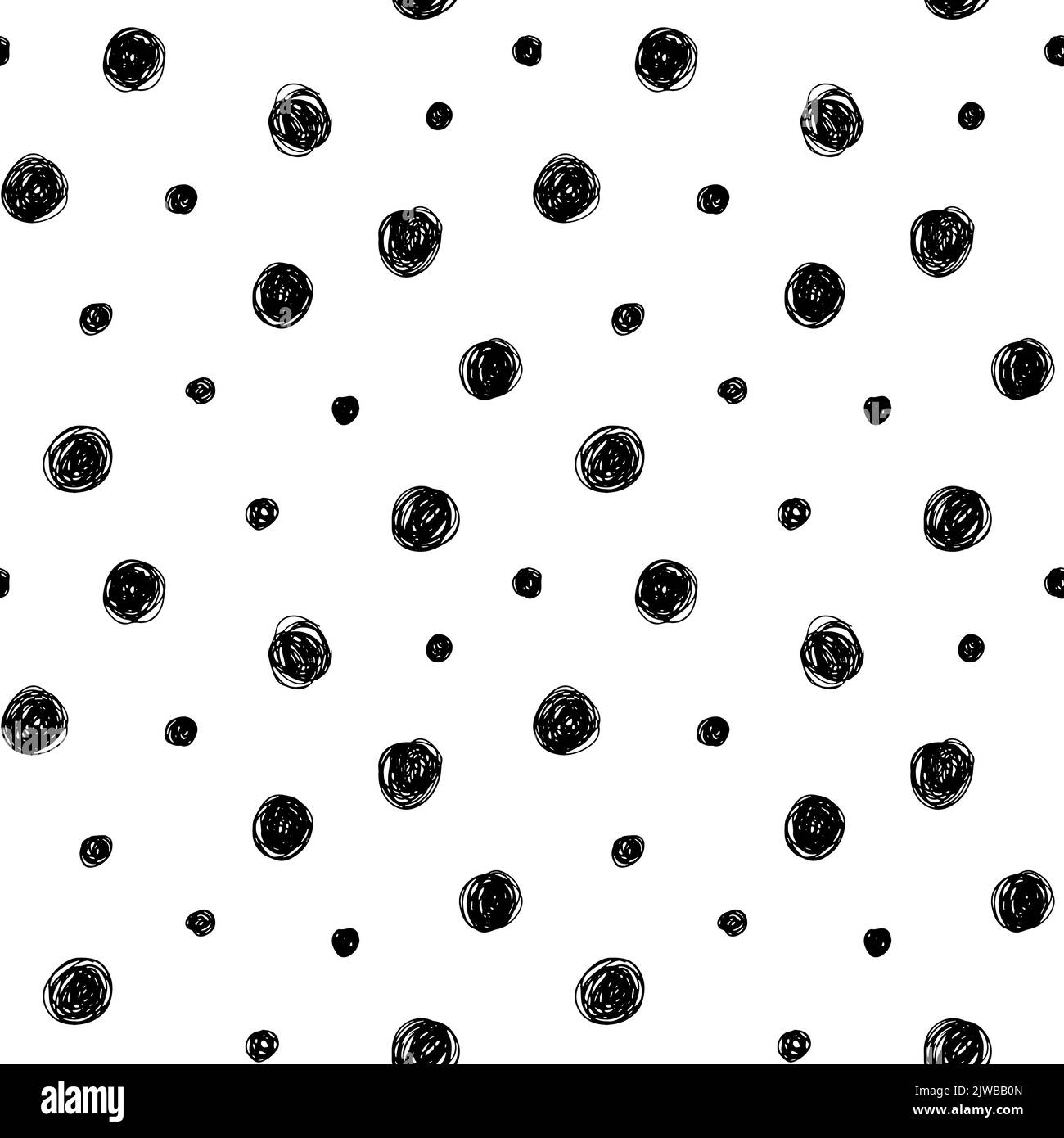 Hand drawn doodle small circles seamless pattern Stock Vector Image ...