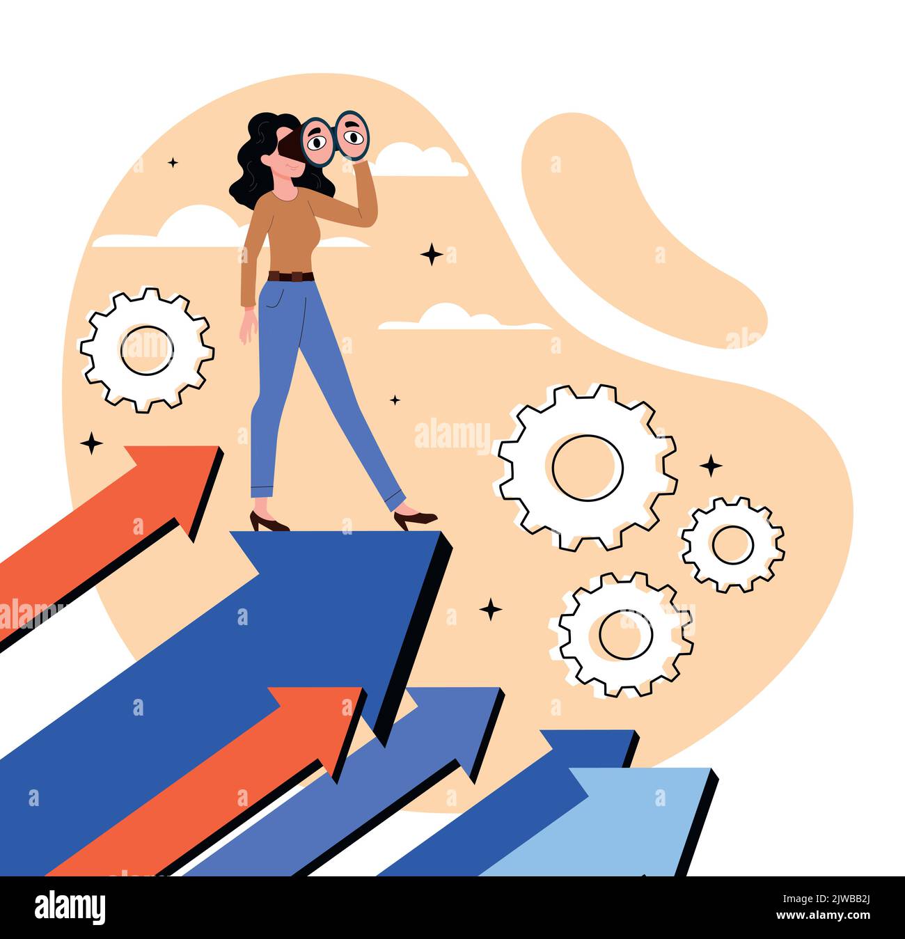 Positive vision future Stock Vector Images - Alamy