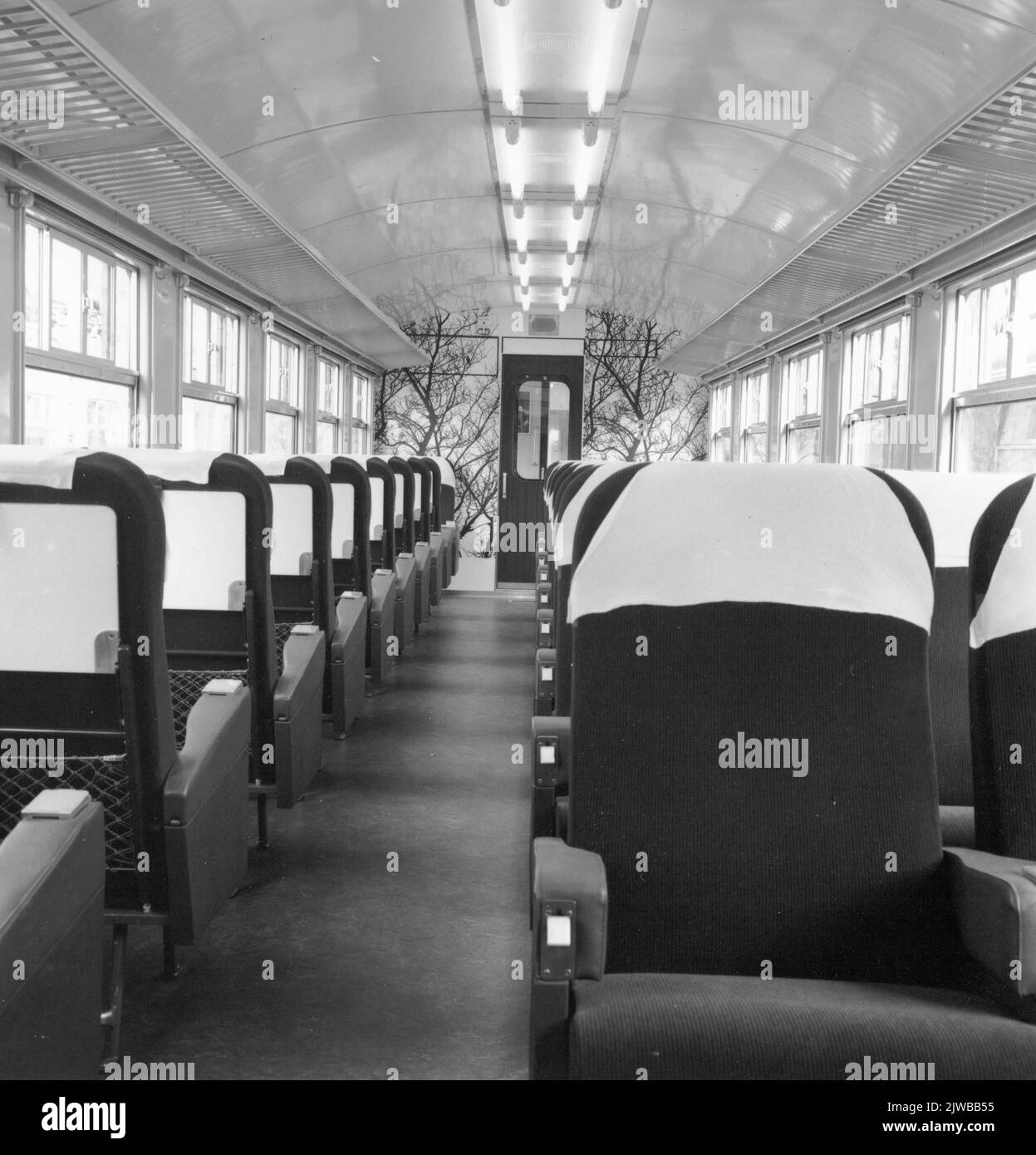 Interior of the Electric train set no. 1970 (Mat. 1954, Plan P) of the ...