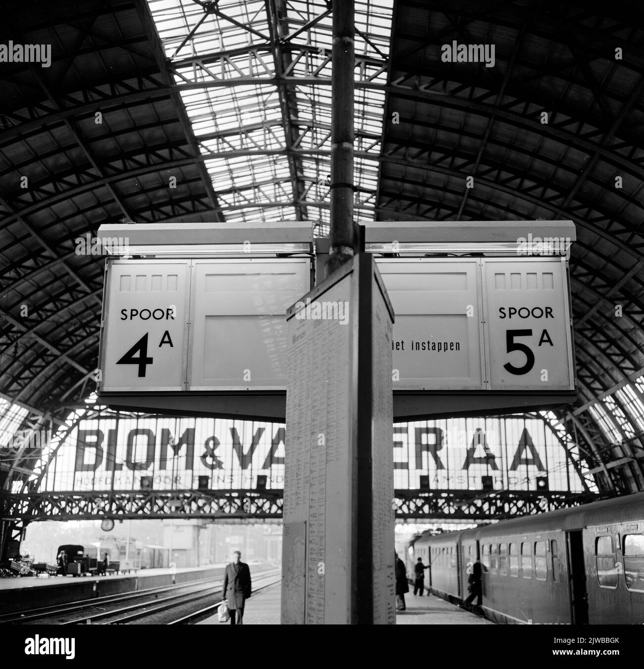 Image of a departure time board and a central train indicator (CTA) on ...