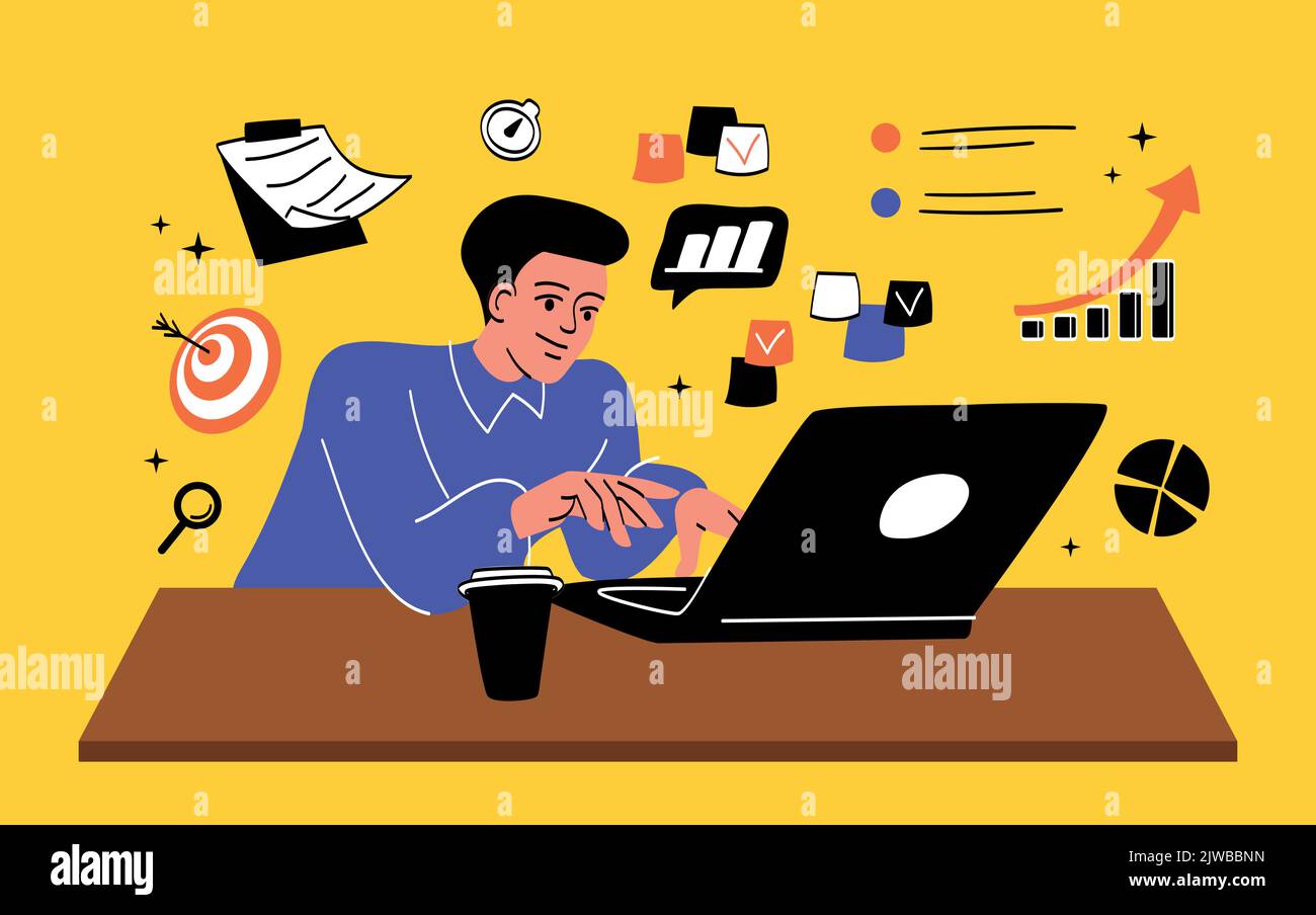 Call multitasking Stock Vector Images - Alamy