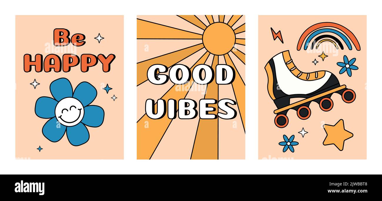 Psychedelic retro posters Cut Out Stock Images & Pictures - Alamy