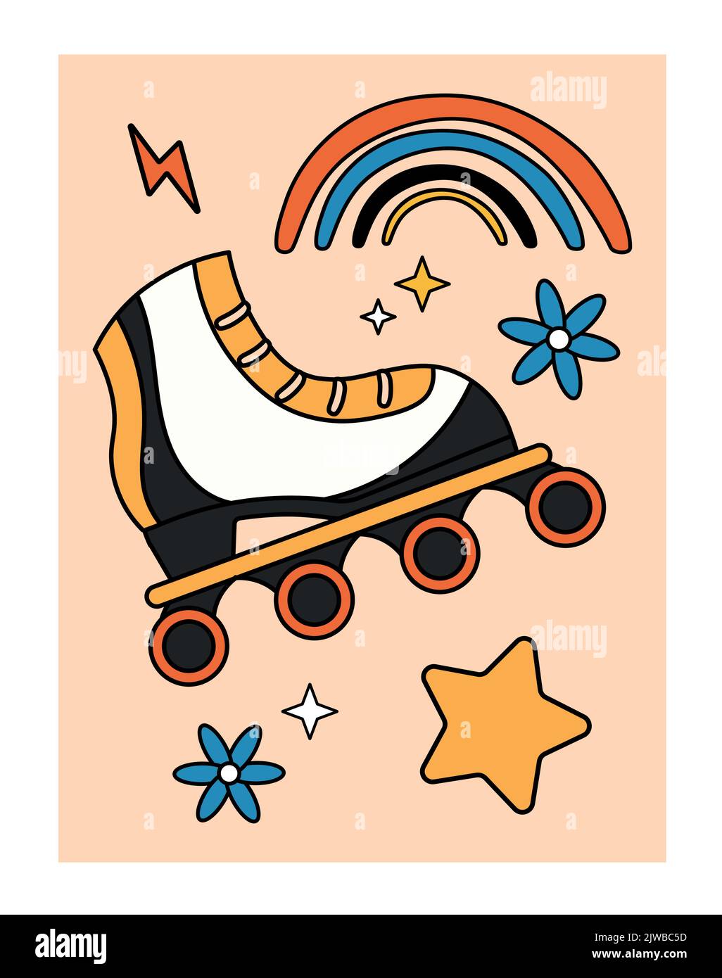 Retro poster with roller Stock Vector Image & Art - Alamy