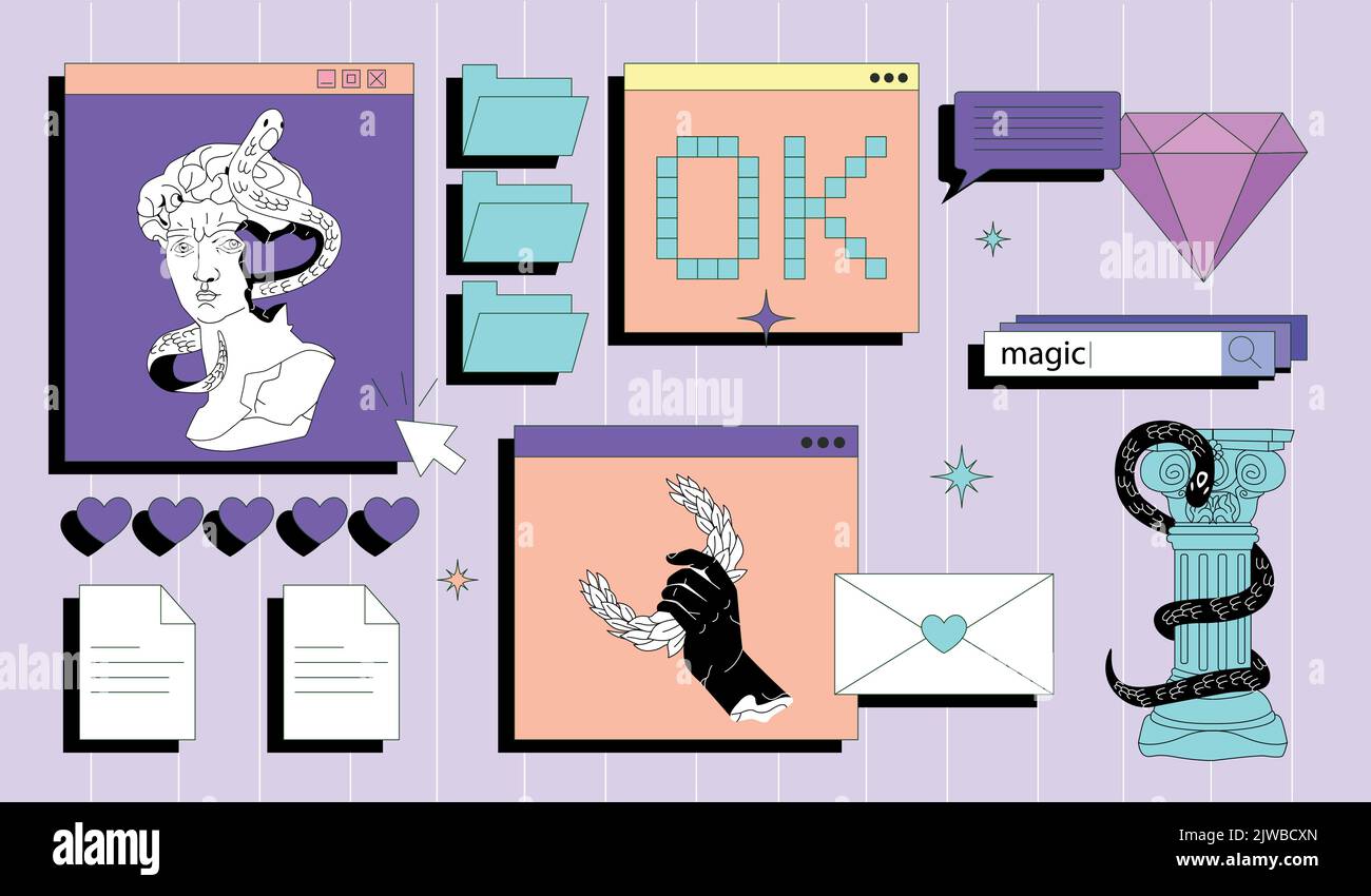 Abstract old aesthetic Stock Vector Image & Art - Alamy