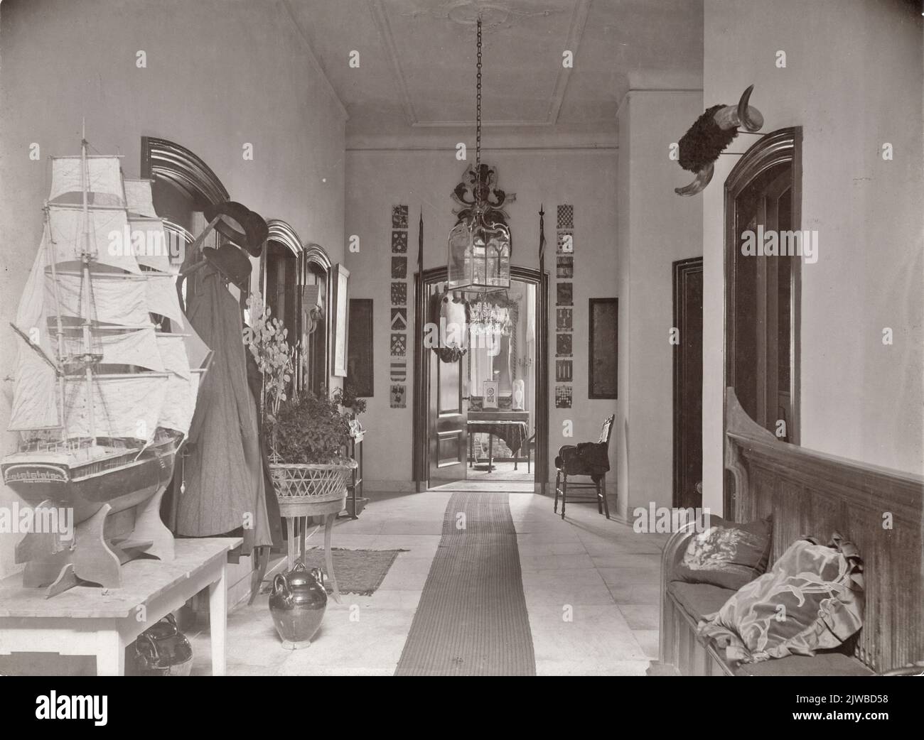 Interior of the Loenersloot castle in Loenersloot (municipality of ...