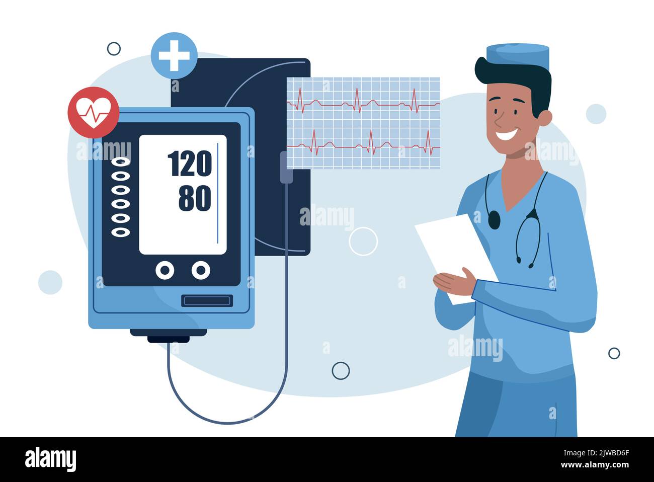 Blood pressure screening Stock Vector Image & Art - Alamy