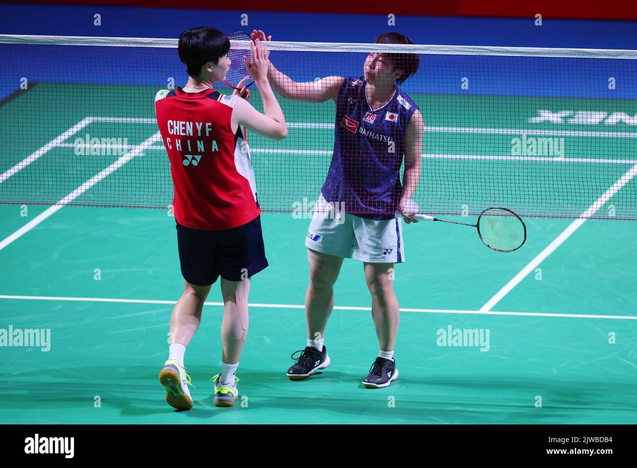 Maruzen Intec Arena Osaka, Osaka, Japan. 3rd Sep, 2022. (L to R) Chen Yu Fei (CHN), Akane ...