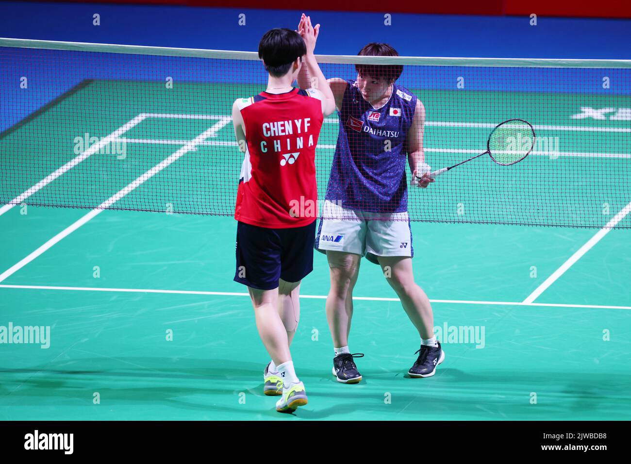 Maruzen Intec Arena Osaka, Osaka, Japan. 3rd Sep, 2022. (L to R) Chen Yu Fei (CHN), Akane ...