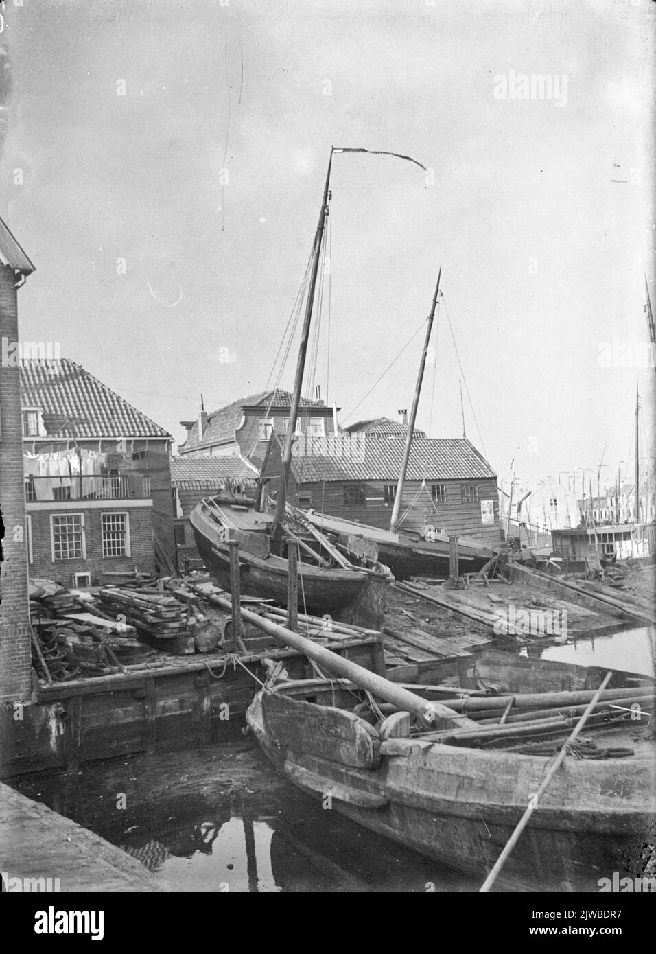 View of the shipyard on the Oude Haven in Spakenburg (municipality of ...