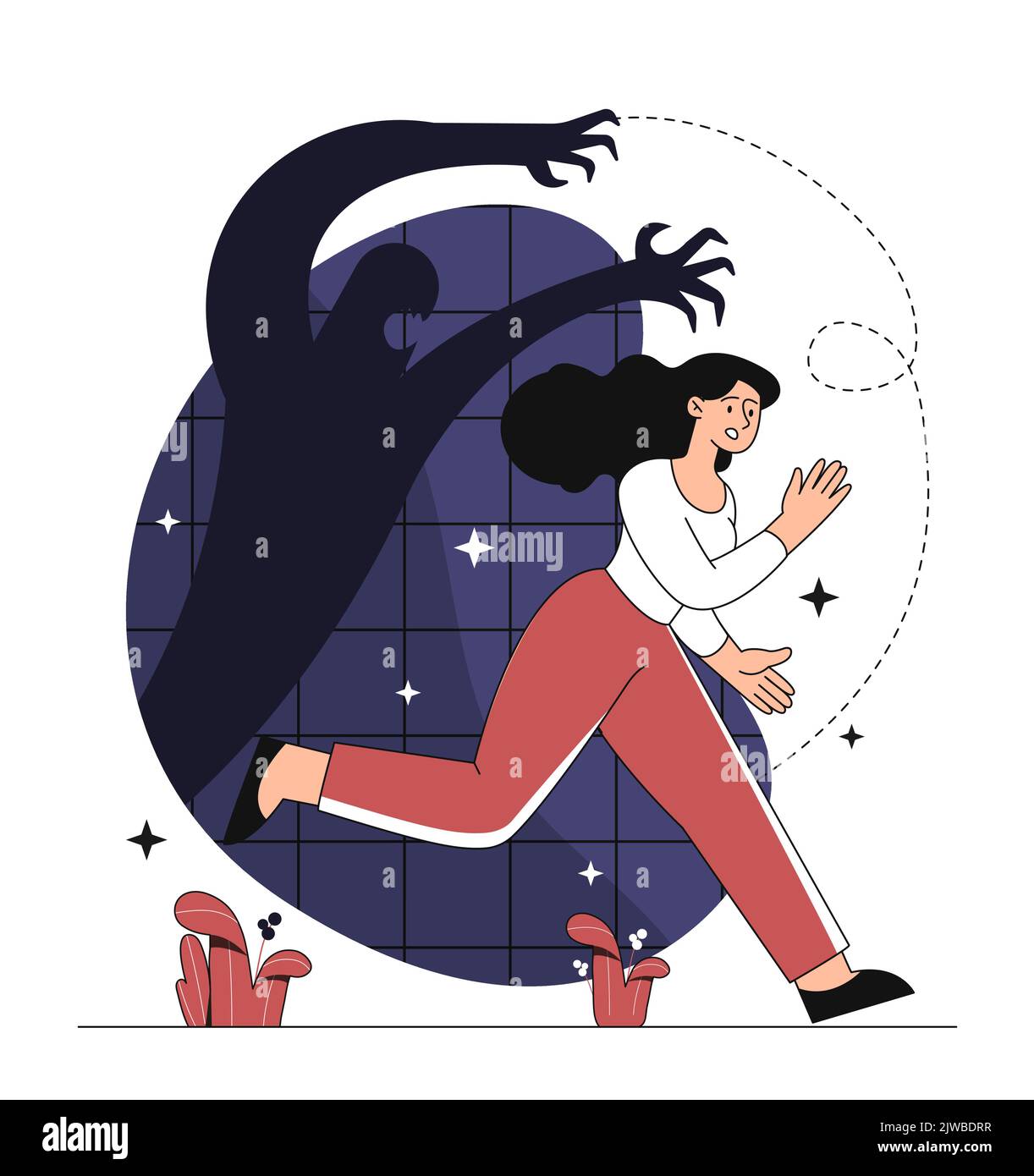 Fear attack concept Stock Vector Image & Art - Alamy