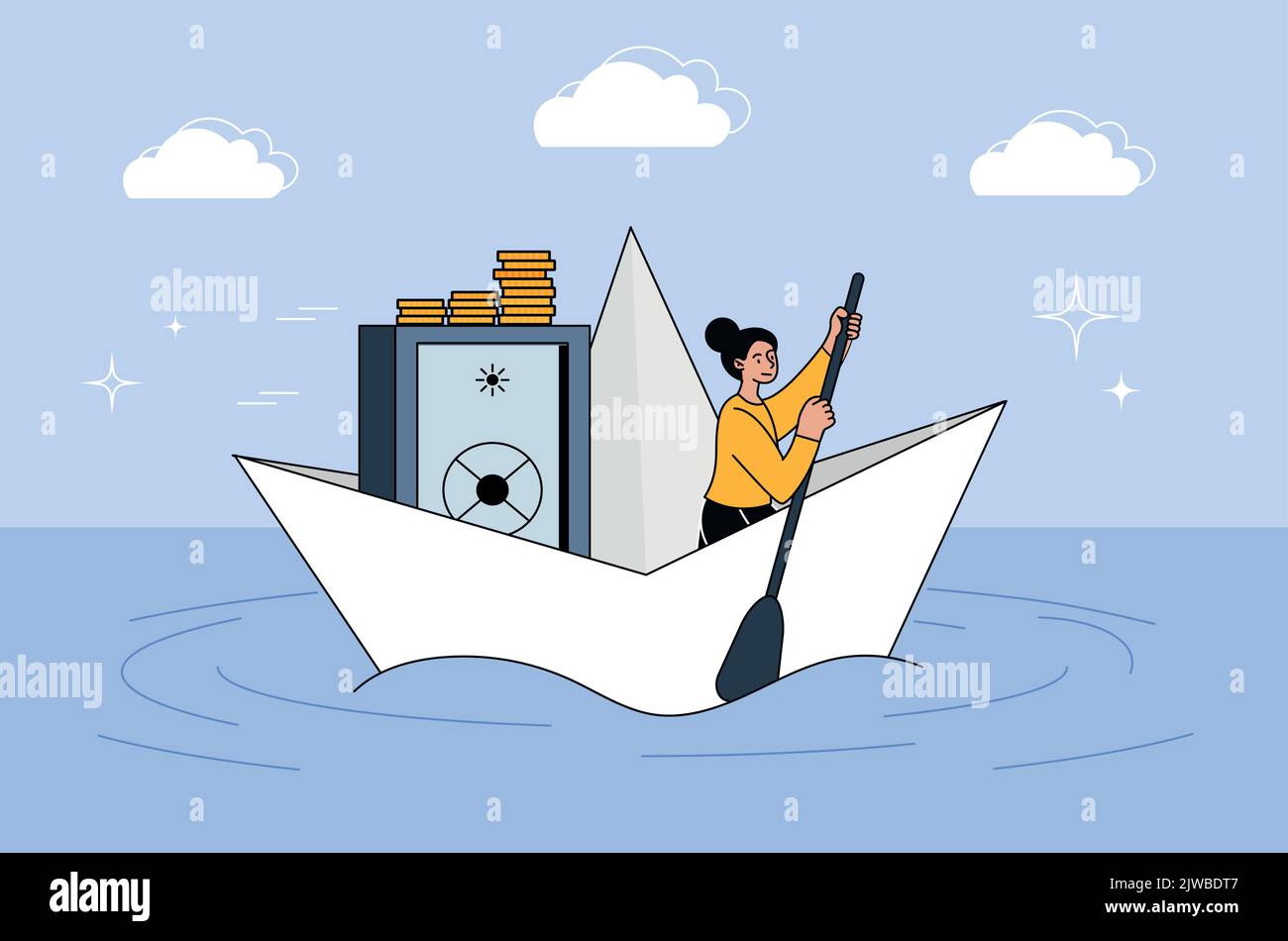 Escape with money Stock Vector Image & Art - Alamy