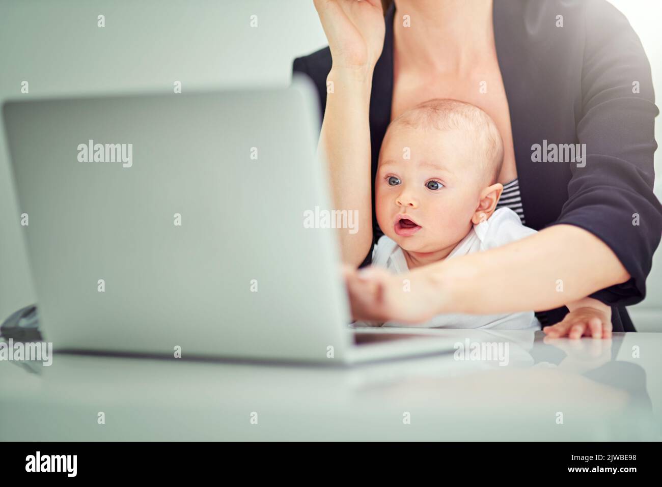 Work baby woman hi-res stock photography and images - Alamy