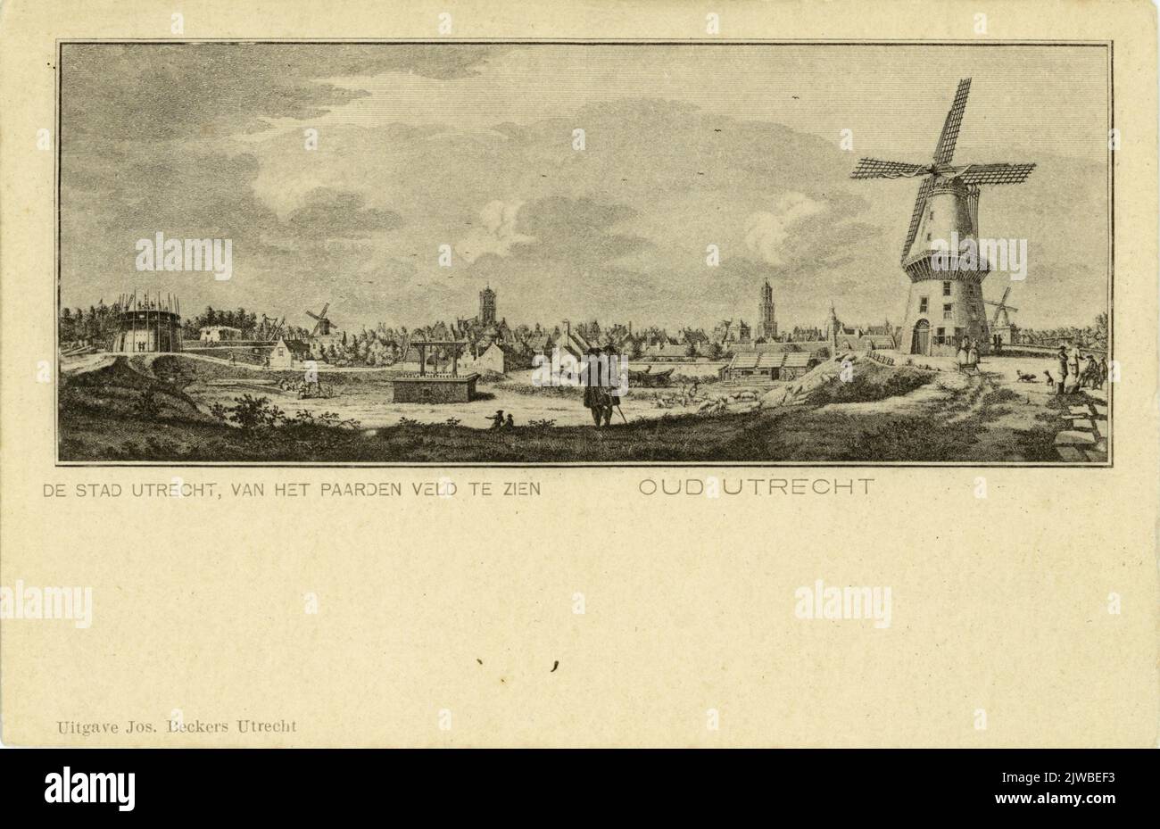 Oud Utrecht/ the city of Utrecht, from the horse field to be seen Stock ...