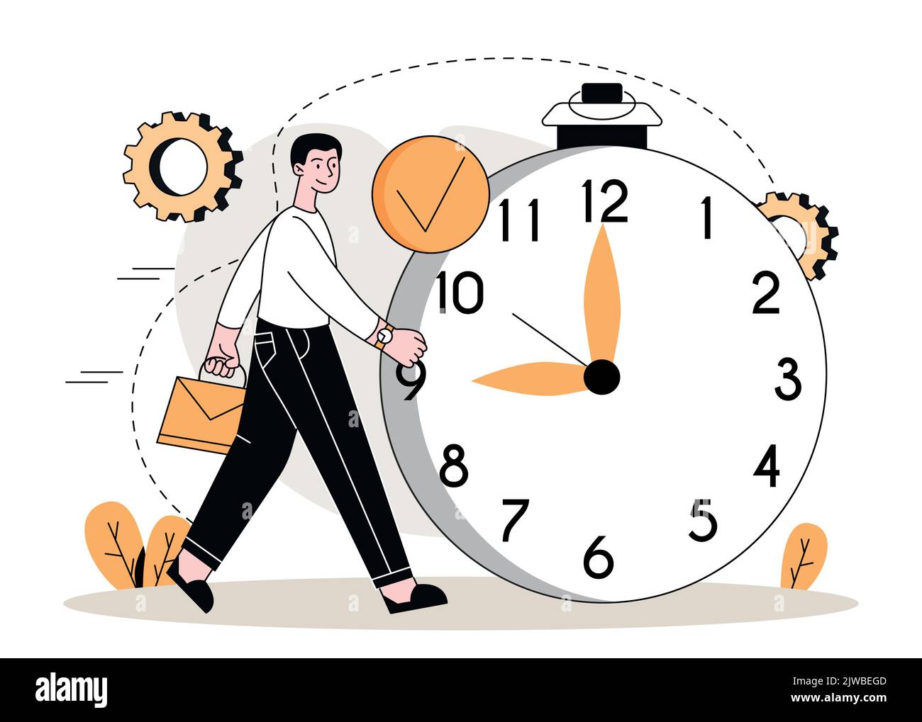 Punctual minute Stock Vector Images - Alamy