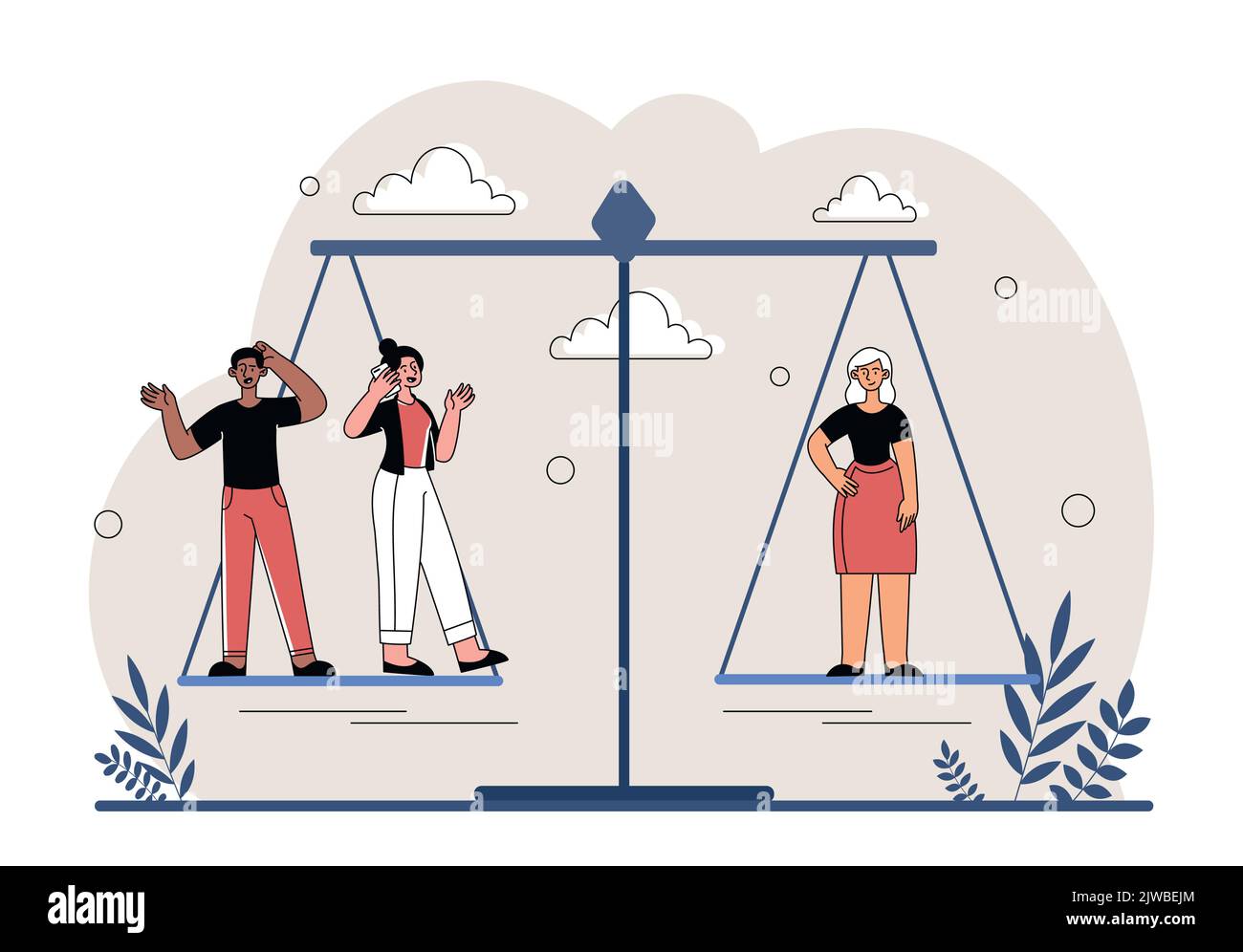 Male female scales Stock Vector Images - Alamy