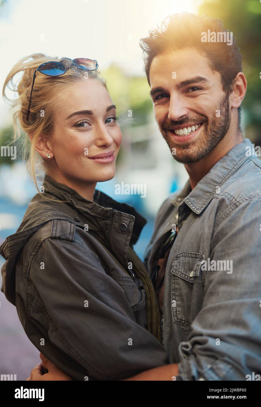 We complete each other. a young couple out in the city Stock Photo - Alamy