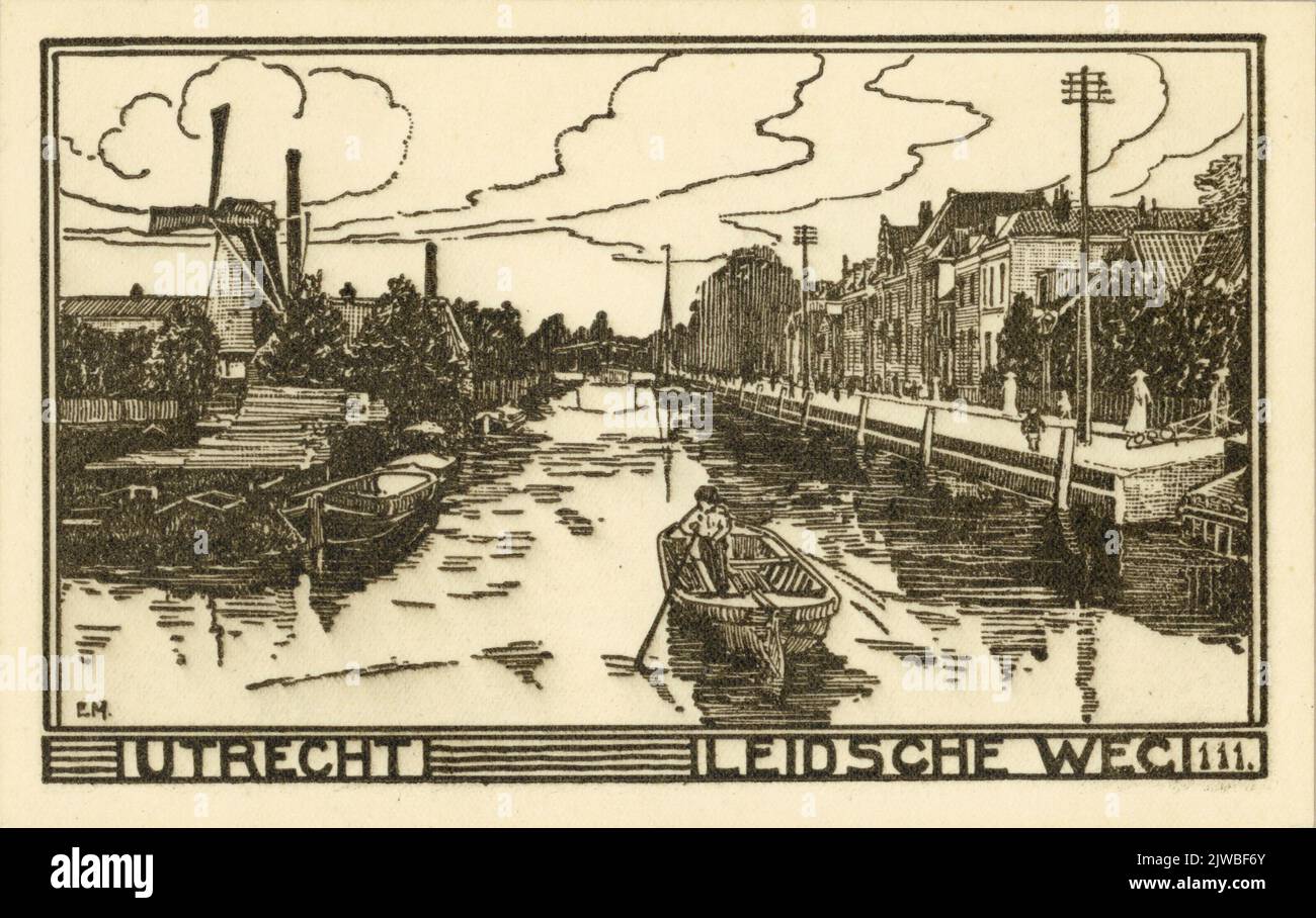 View of the Leidsche Rijn in Utrecht with the Zaagmolen de Affairs and ...
