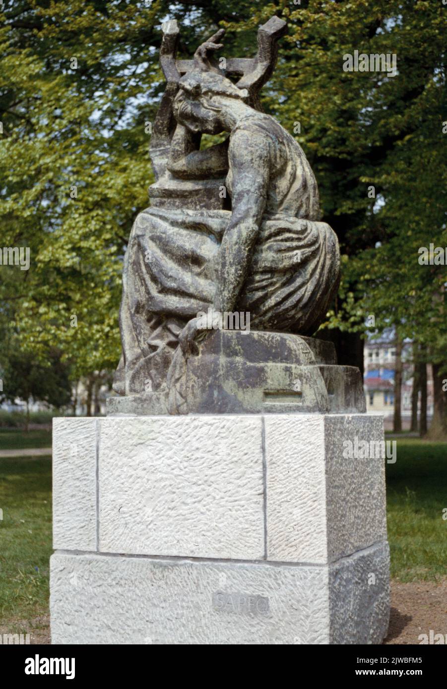 Image of the Sappho statue in the Hogelandse Park (Museumlaan) in ...
