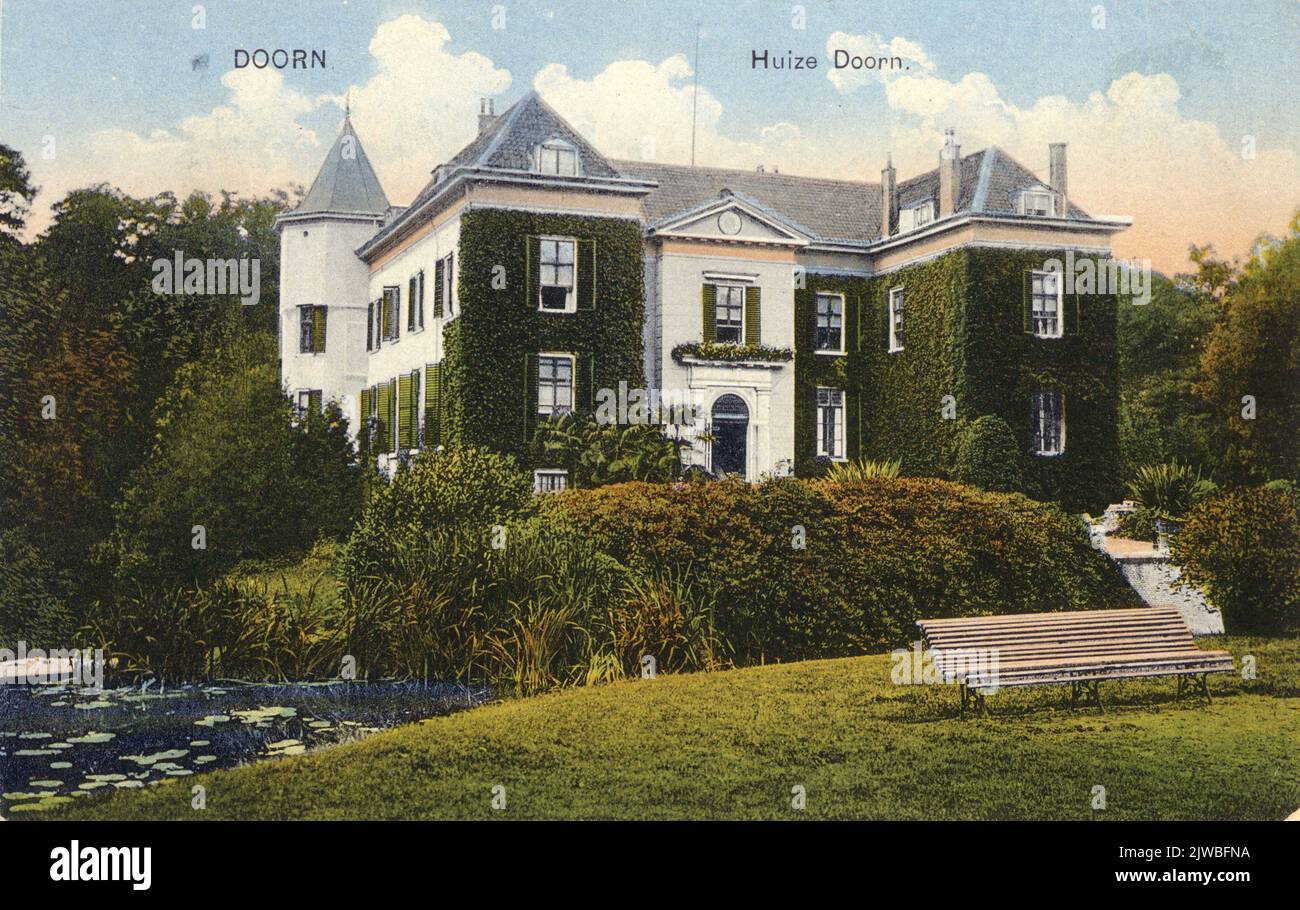 View of the left and front of the Doorn house in Doorn from the ...