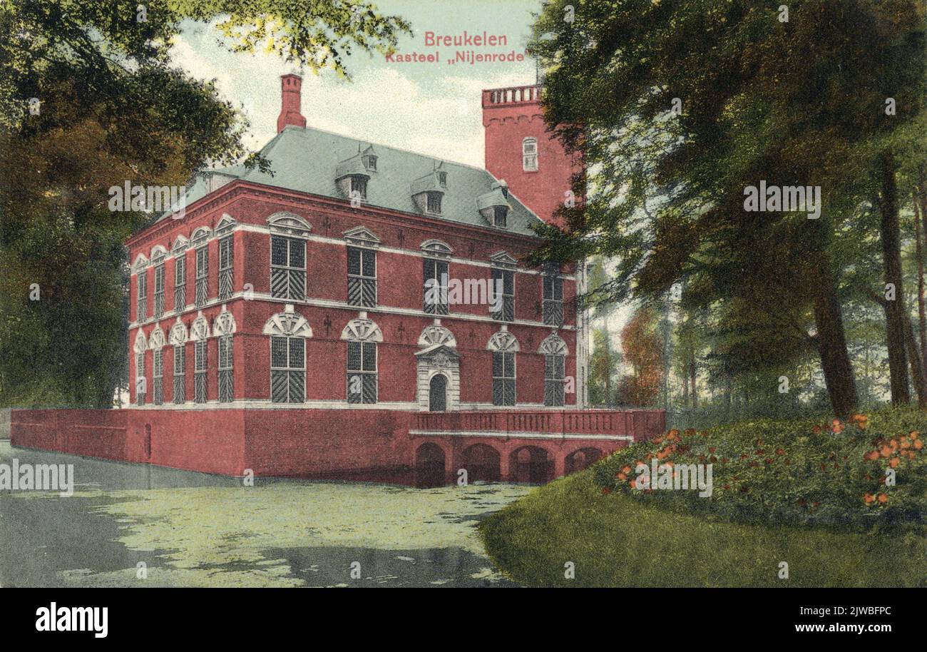 View on the back of the Nijenrode castle near Breukelen from the ...