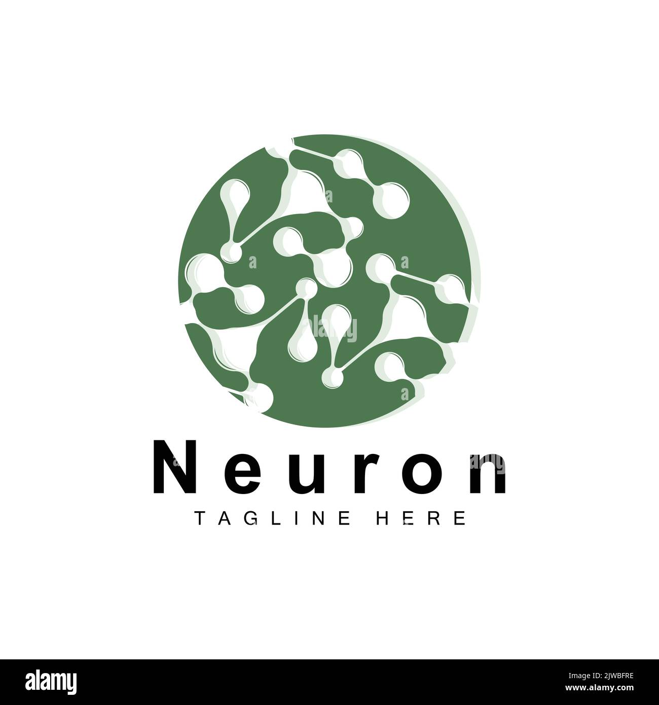 Neuron Logo Design Vector nerve cell illustration Molecular DNA health ...