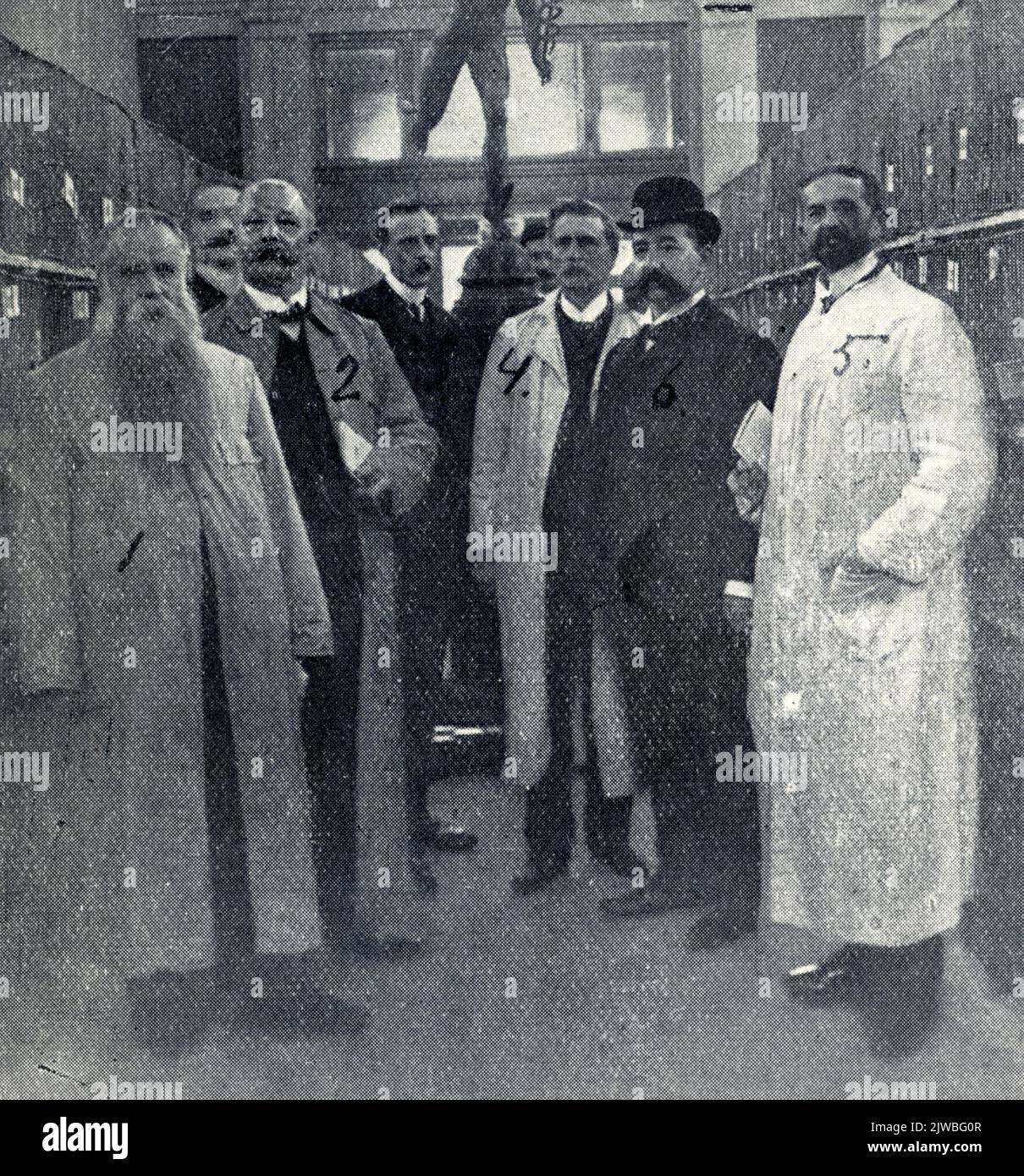 Group portrait of the inspectors for the Duiven department during the ...