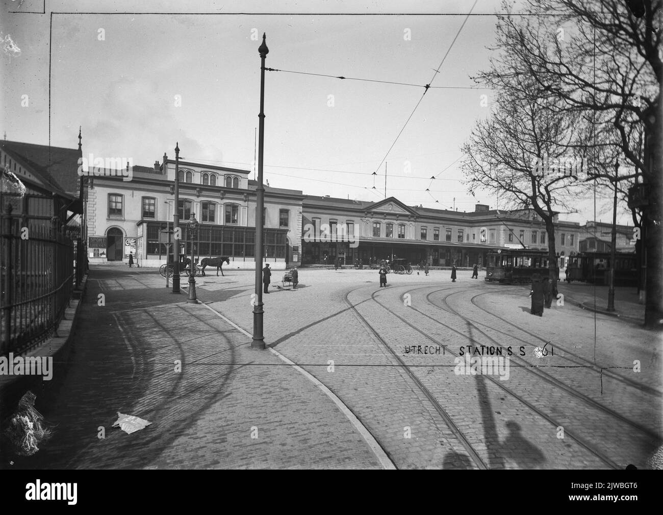 View of Stationsplein in Utrecht, with the central station of the ...