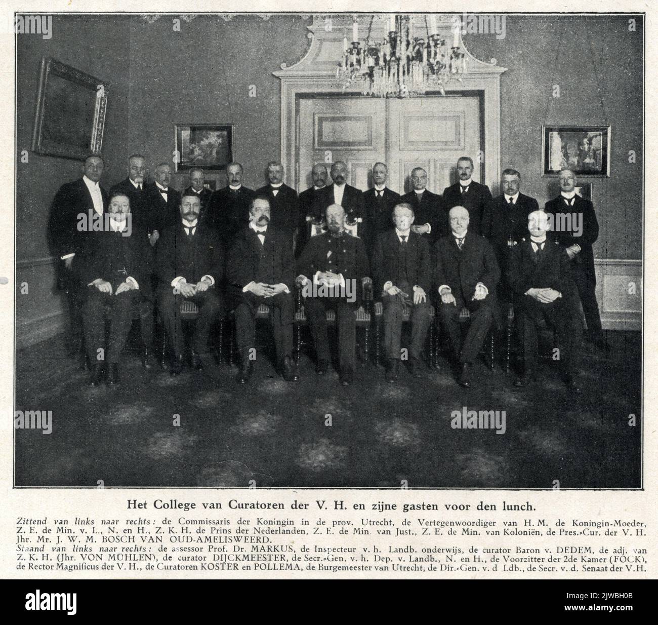 The college of curators of the v.h. And his guests for lunch Stock ...