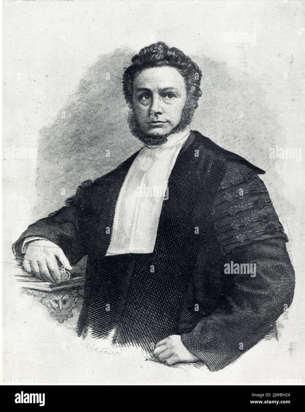 Portrait of G.J. Loncq, born 1810, professor in medicine at the Utrecht ...