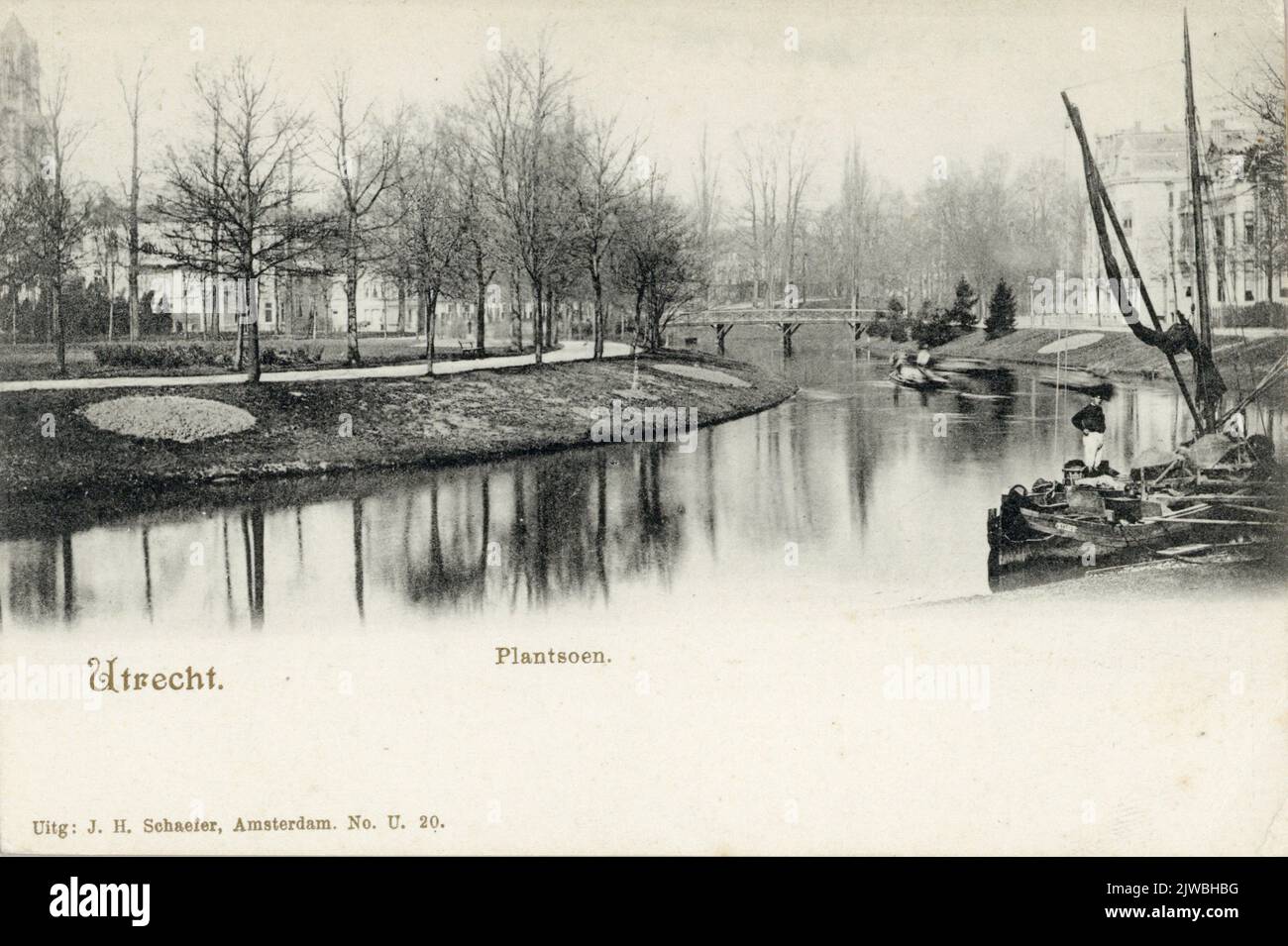 View of the Stadsbuitengracht in Utrecht from the southeast with ...