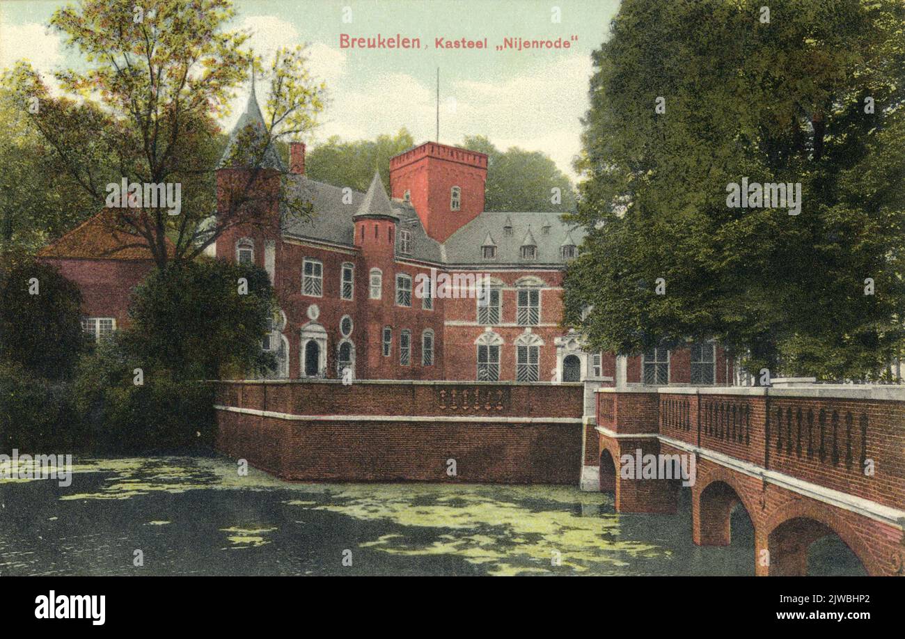 View of the front of the Nijenrode castle in Breukelen from the south ...