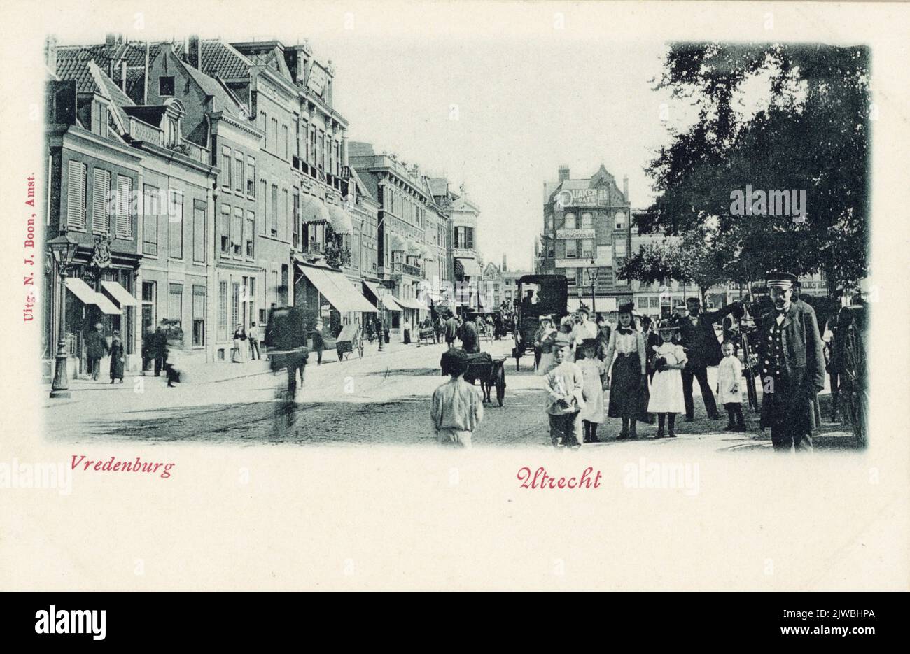 View of the Vredenburg in Utrecht with the houses of the northern ...