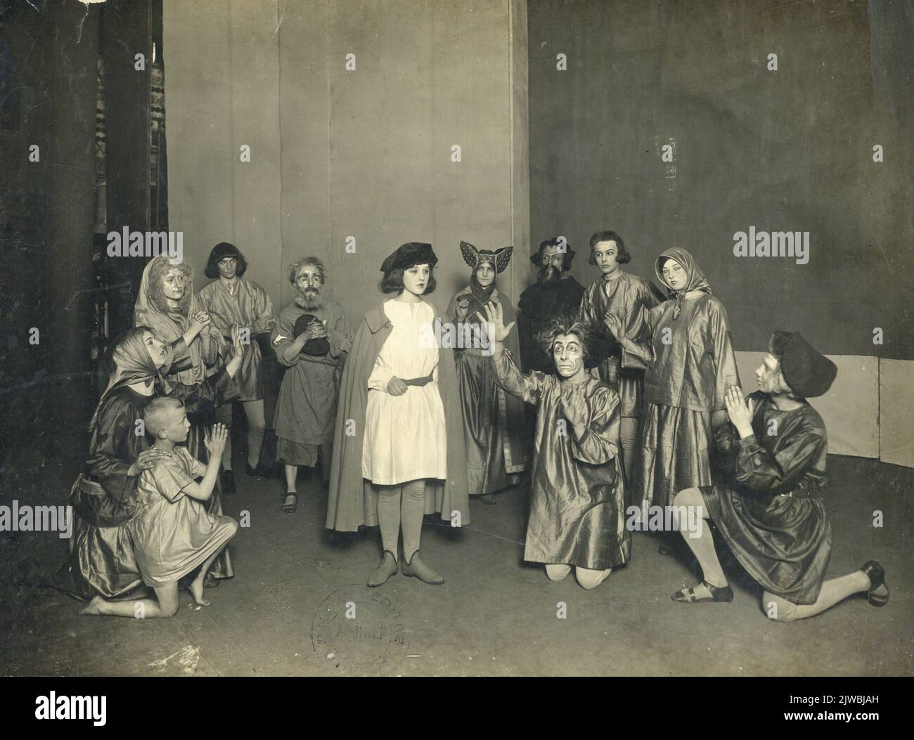 Image of a scene from the first company of Henri Ghéon's play 'The Holy ...