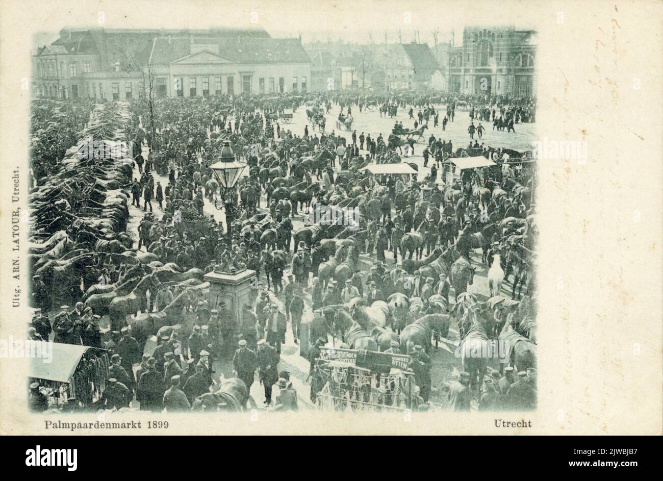 View of Vredenburg in Utrecht during the palm horse market Stock Photo ...