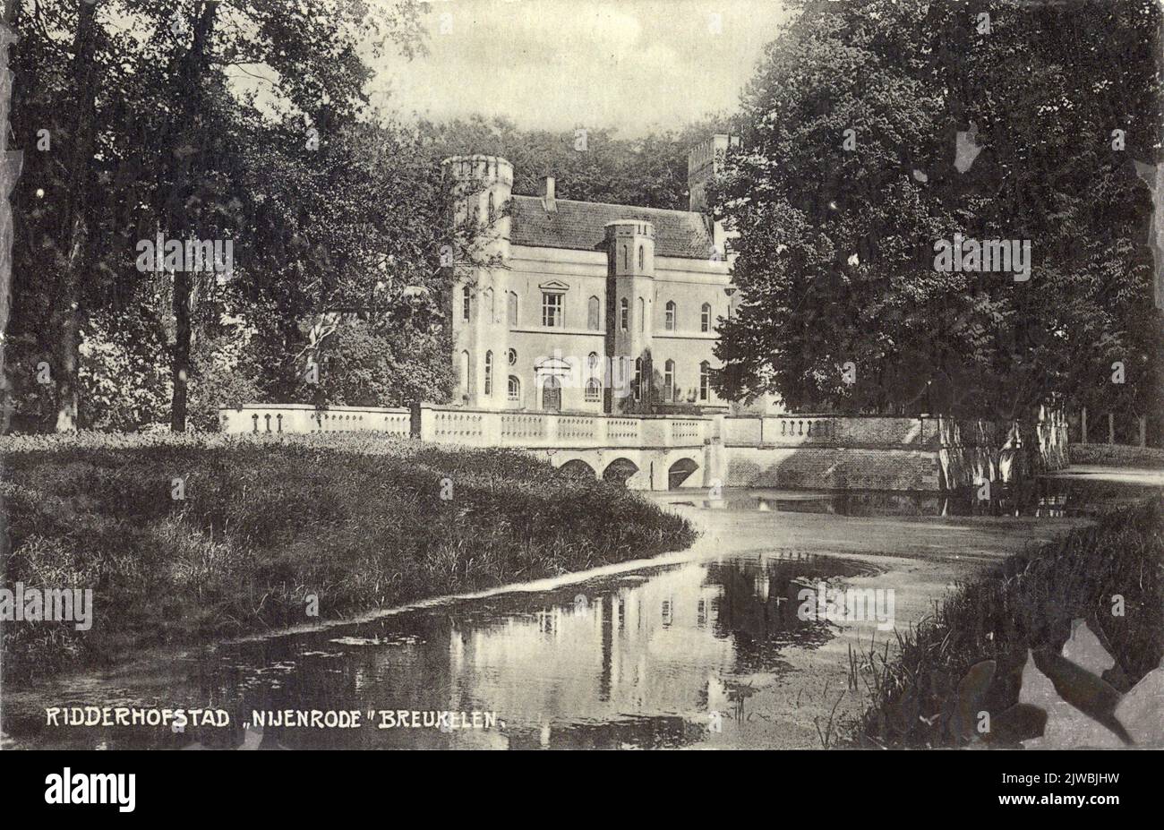 View of the front of the Nijenrode castle in Breukelen from the south ...