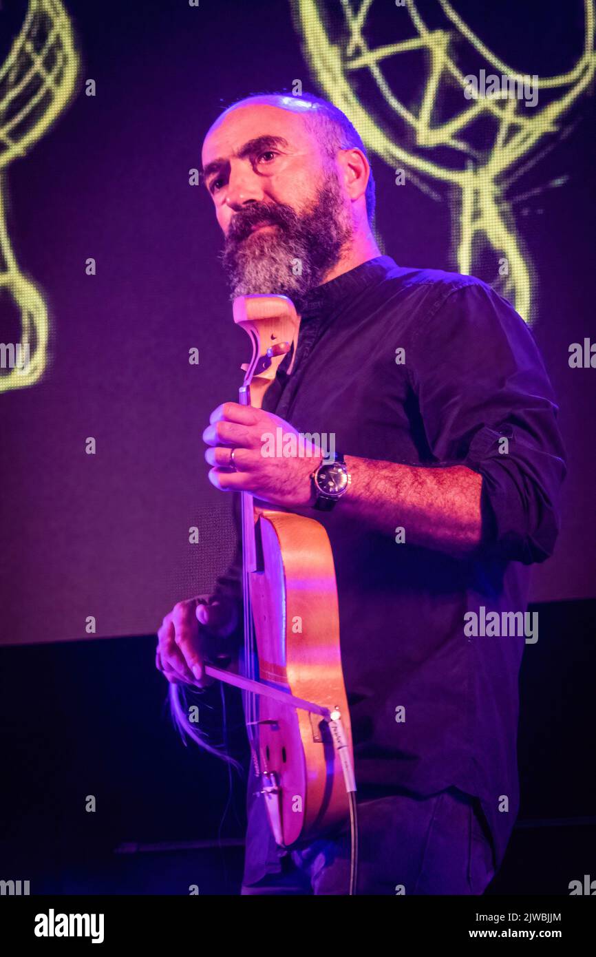 Alexandre Meirinhos plays various music instruments during the Galandum ...