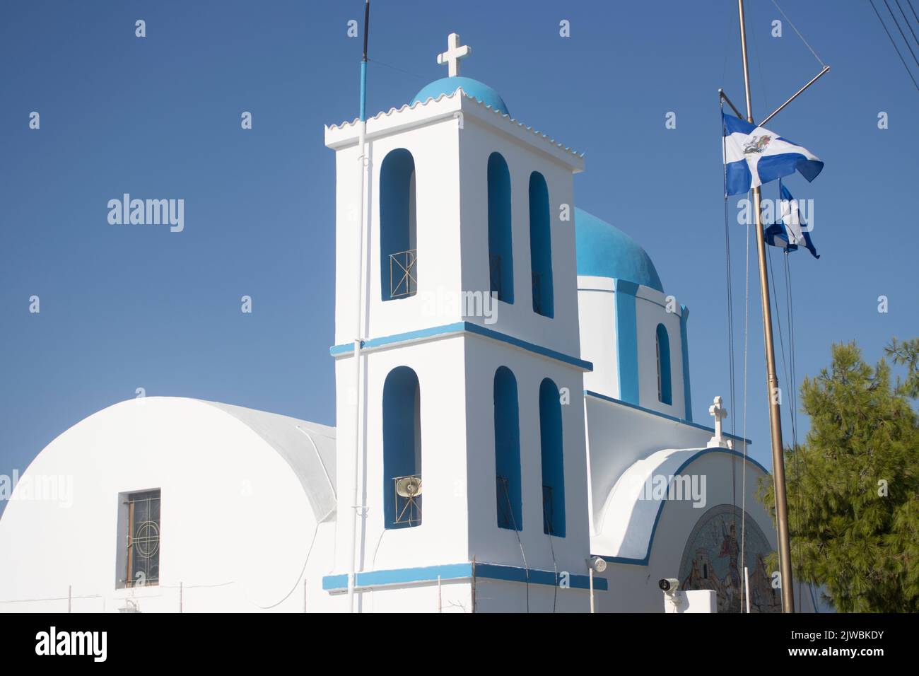 main church of Koufunissi island Stock Photo - Alamy