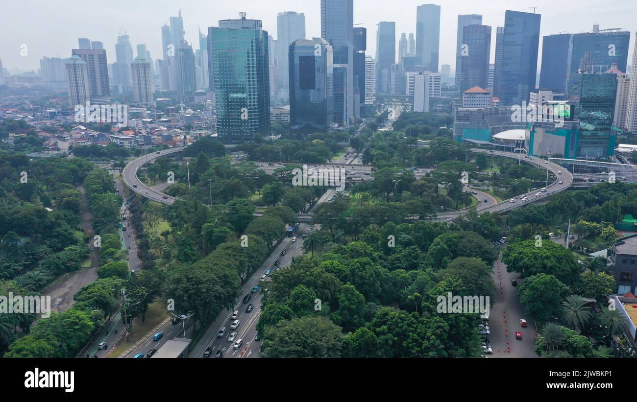 Aerial view semanggi street junction hi-res stock photography and ...