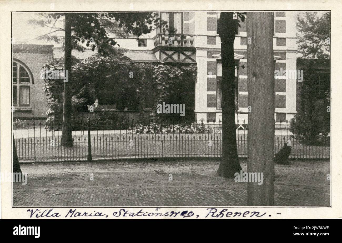 Villa Maria, Stationsweg, Rhenen. - "handwriting recto, o Stock Photo ...