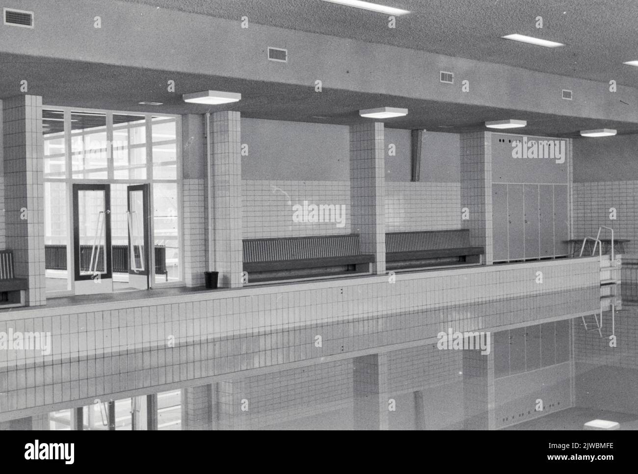 Interior of the Den Hommel swimming pool (Kennedylaan 5) in Utrecht ...