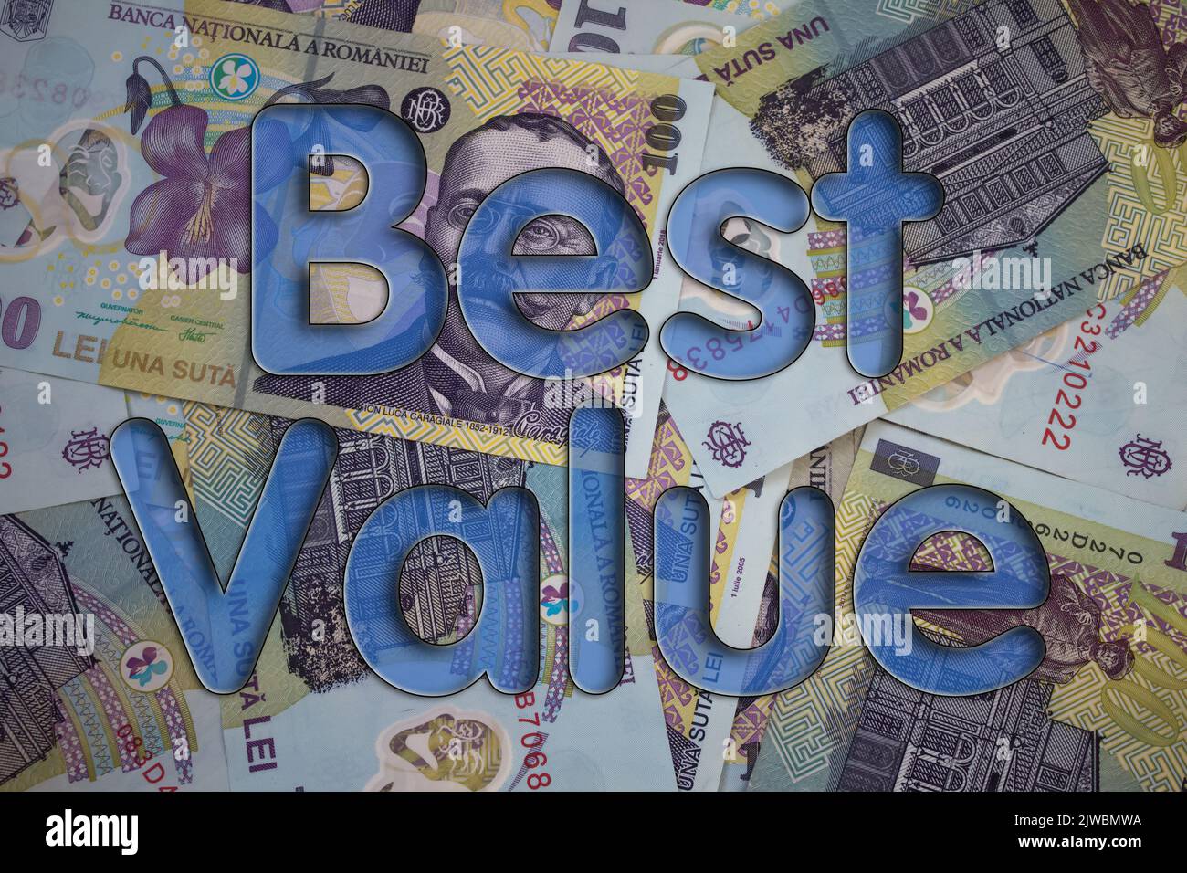 Best Value word with money. Paper currency background with different ...