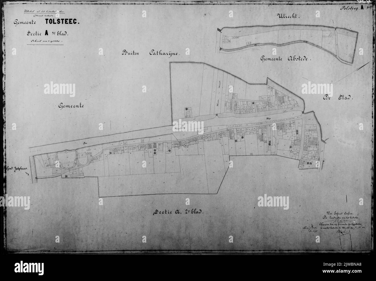 Cadastral map (minute plan) of the municipality of Tolsteeg, section A ...