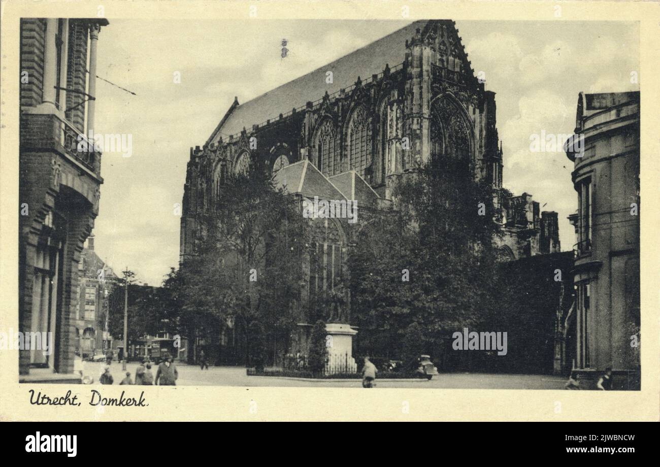 View of the Domkerk in Utrecht from the Wed, from the southwest Stock ...