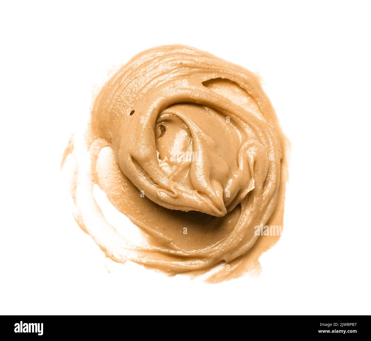 Sample of nut butter on white background Stock Photo - Alamy