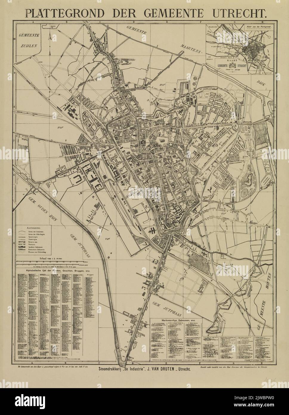 Map of the municipality of Utrecht Stock Photo - Alamy