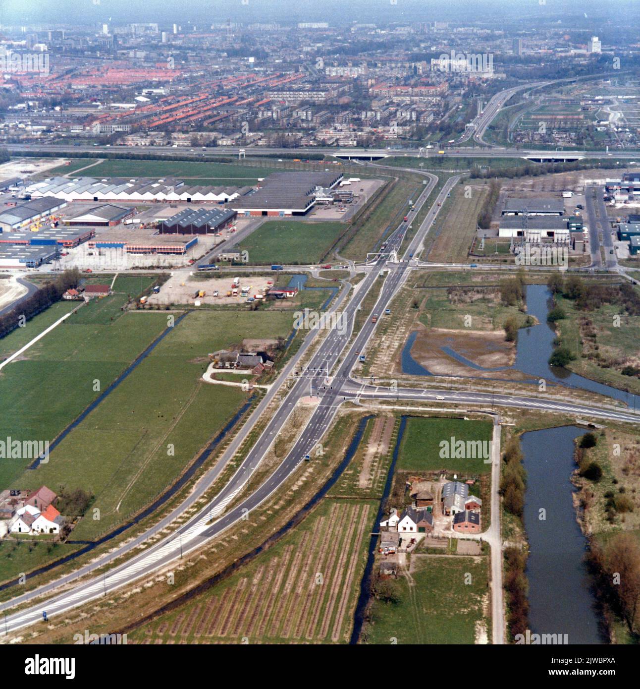 Aerial photo of the intersection of the Houtenseweg (Right, N409) and ...