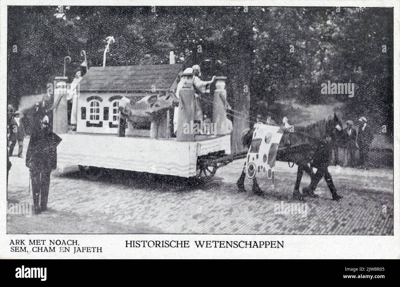 Historical Sciences/ Ark with Noah, Sem, Cham and Jafeth Stock Photo ...