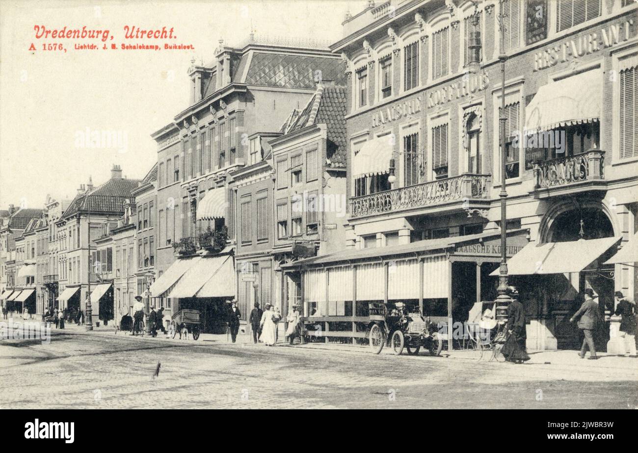 View of the facades of a few houses on Vredenburg in Utrecht Stock ...
